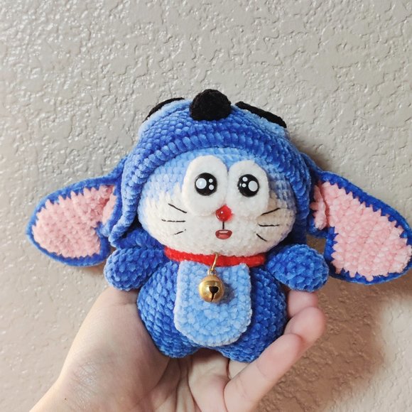 Handmade | Toys | Handmade Amigurumi Crochet Doraemon Wearing A Lilo ...